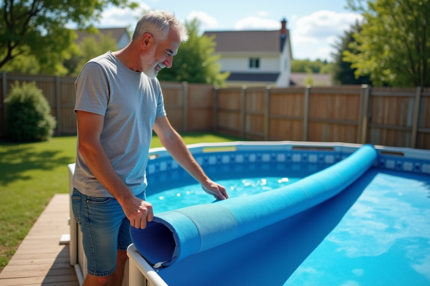 Piscine hors sol : quand couvrir et protéger le bassin ? - C Ma Déco